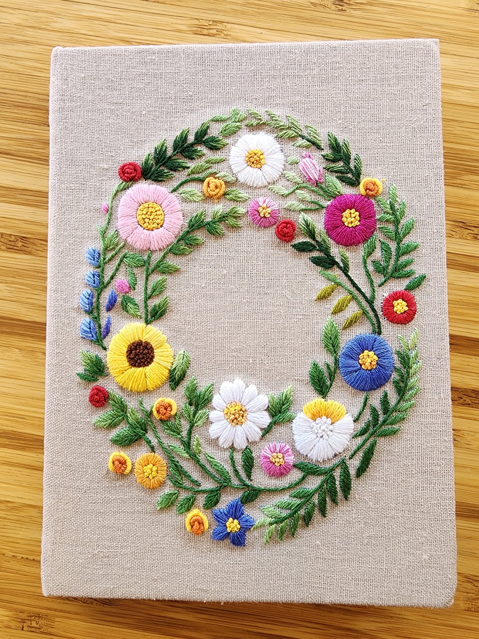 Custom Hand Embroidered Notebook, Handmade Fabric Notebook, Custom ...