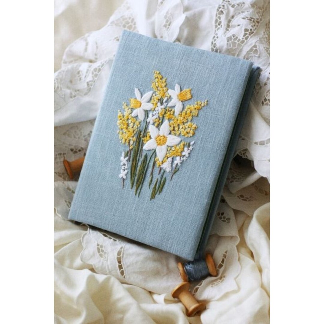 Custom Hand Embroidered Notebook, Handmade Fabric Notebook, Custom ...