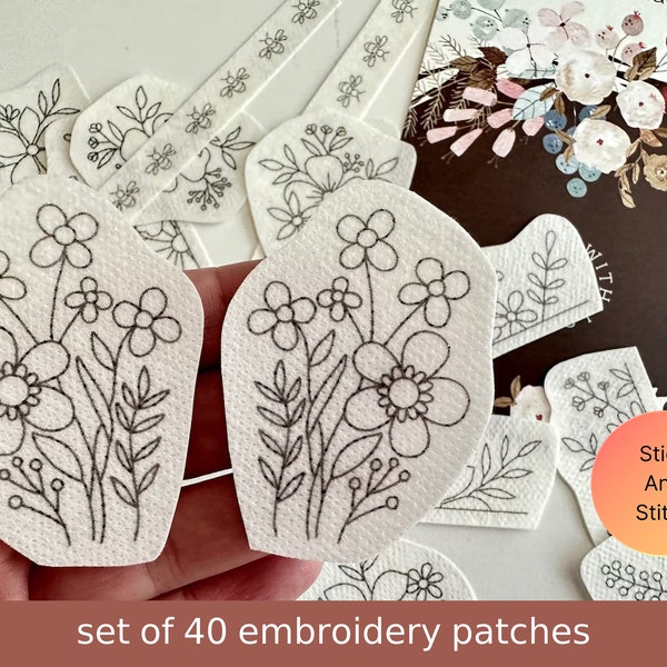 Flower Embroidery Transfer - Etsy