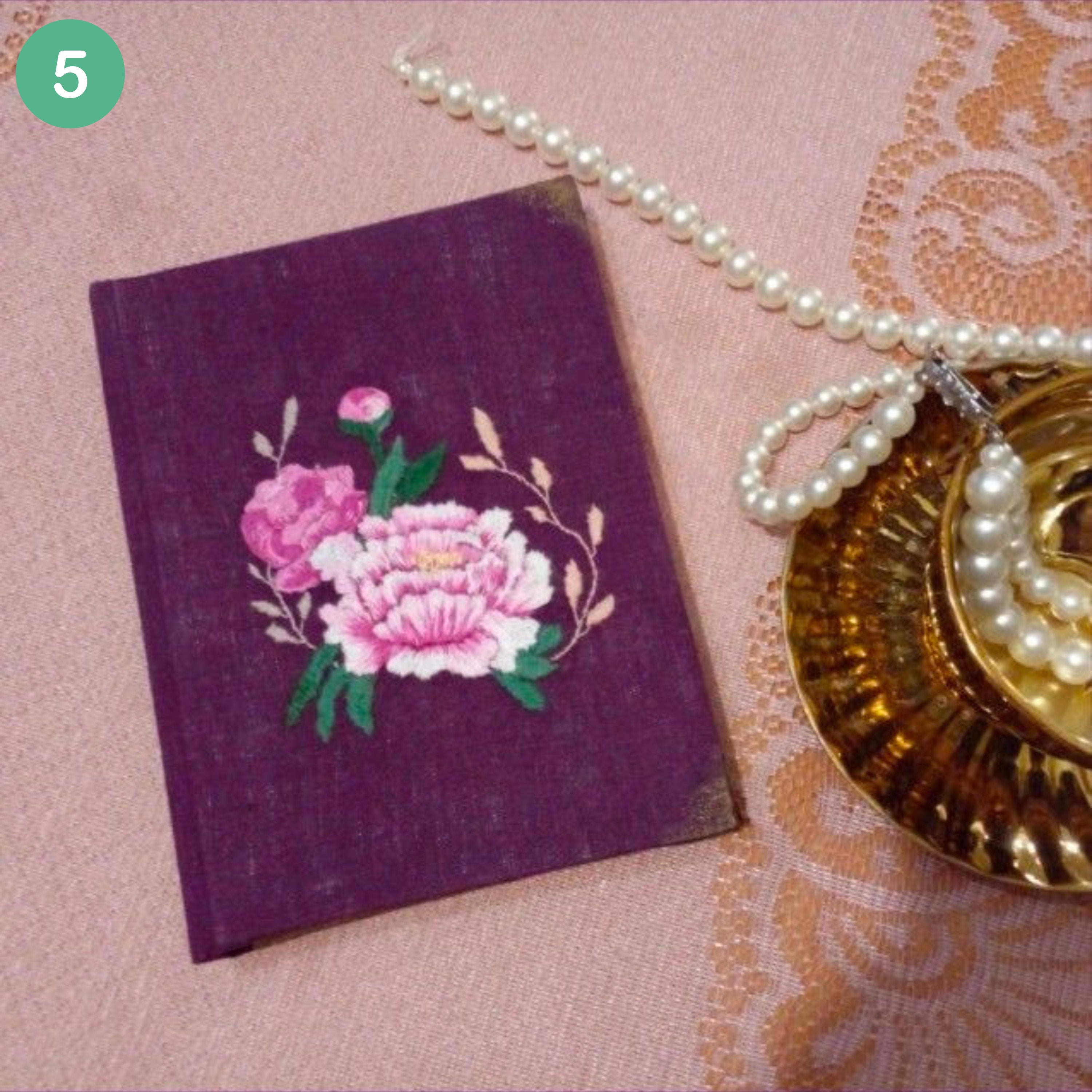 Custom Hand Embroidered Notebook Handmade Fabric Notebook - Etsy