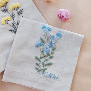 Custom Embroidered Handkerchiefs, Personalized Linen Embroidered ...