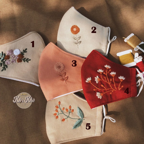 Embroidered Mask - Etsy