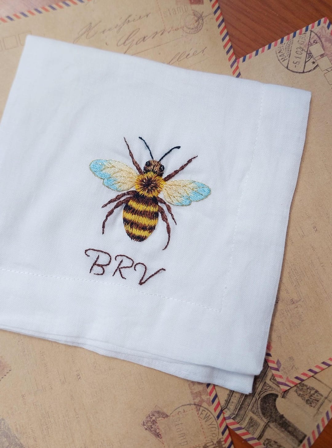 Custom Embroidered Handkerchiefs, Personalized Linen Embroidered ...