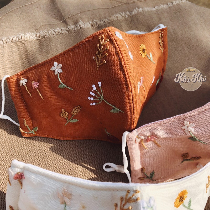 Embroidered Mask - Etsy