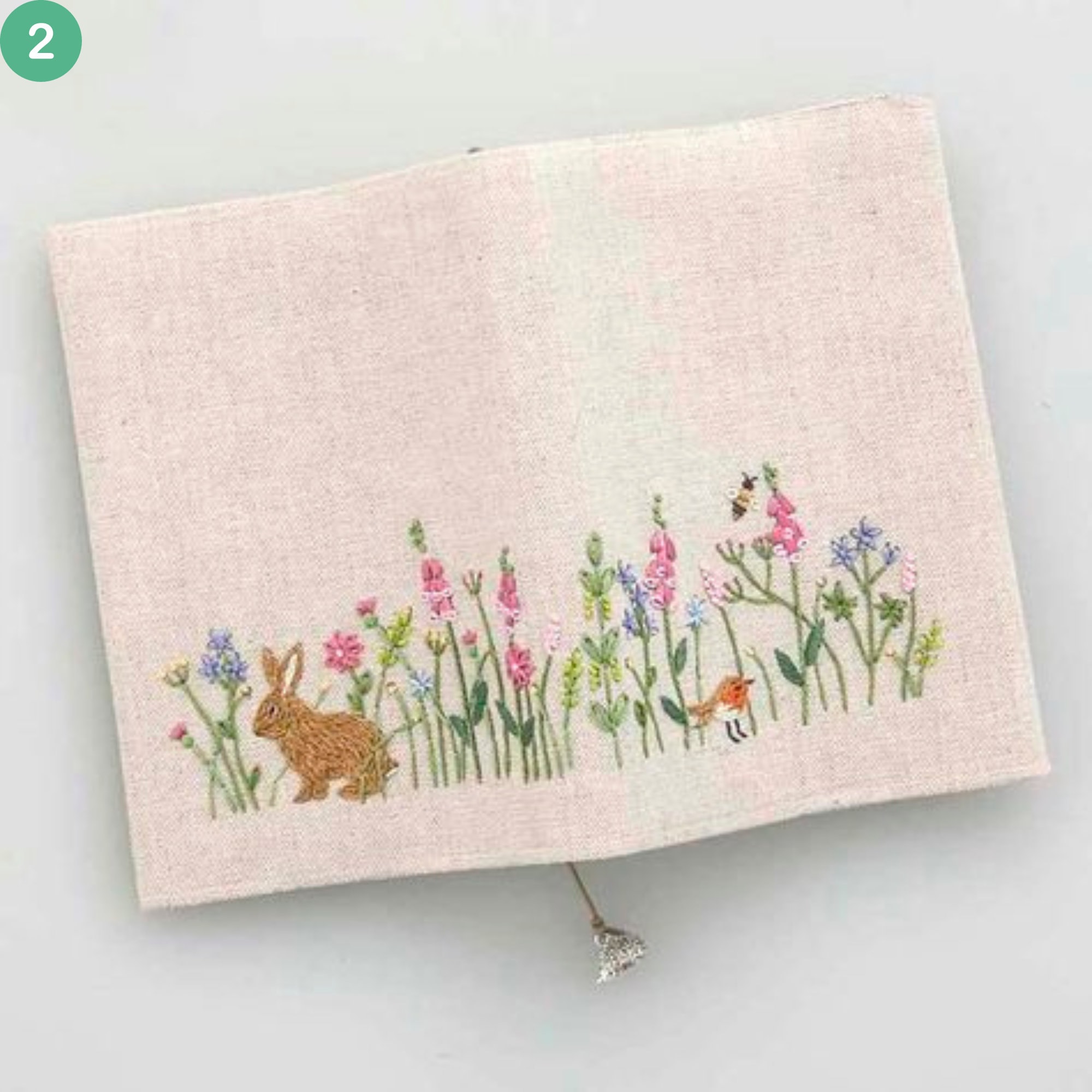 Custom Hand Embroidered Notebook, Handmade Fabric Notebook, Custom ...