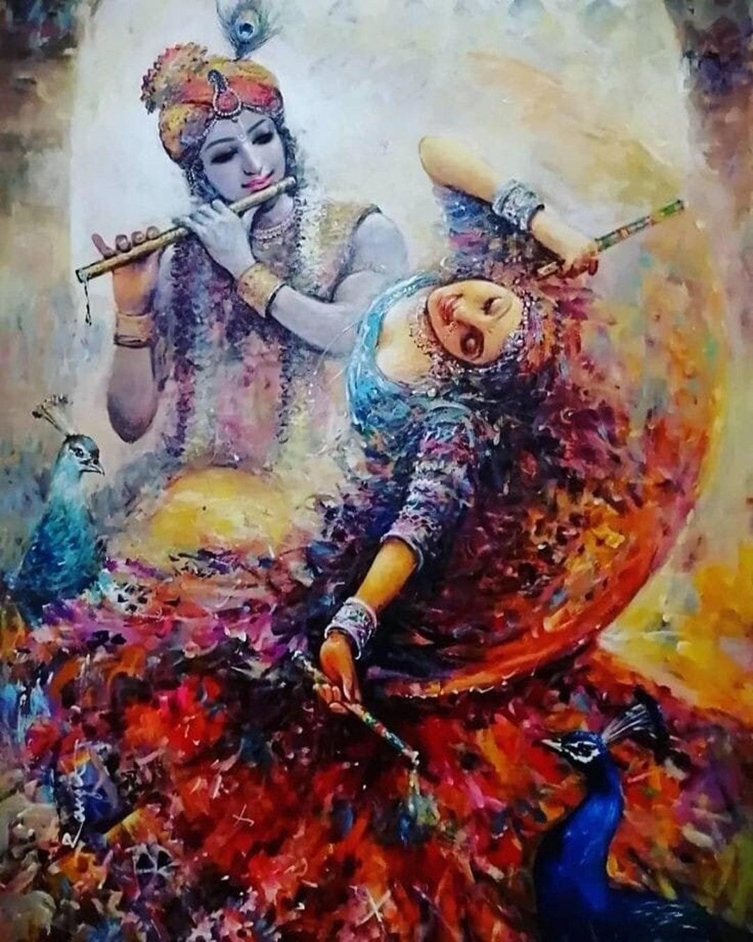 Tulip N Turtle Dandia Krishna Radha DIY Acrylic Painting by Numbers Kit ...