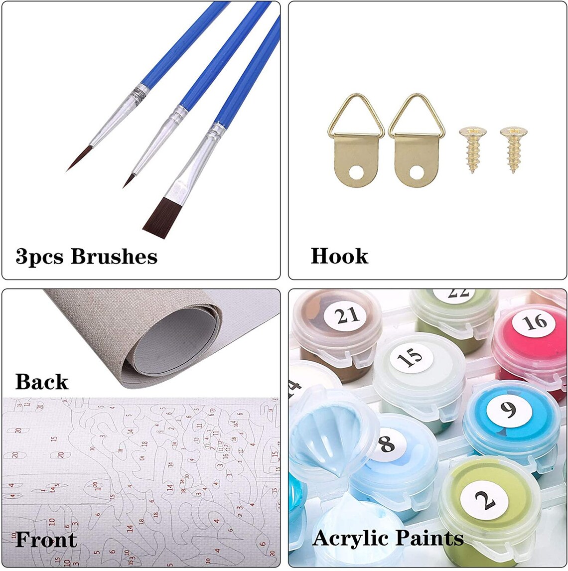 Tulip N Turtle Dandia Krishna Radha DIY Acrylic Painting by Numbers Kit ...