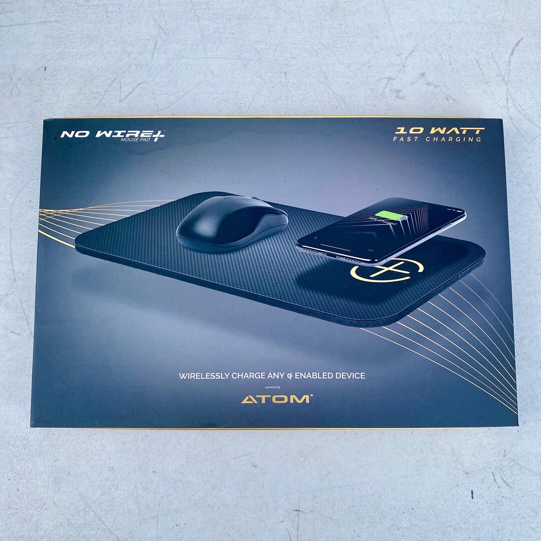 ATOM No Wire+ Mouse Pad With Built-in 10-watt Fast Charger - Etsy