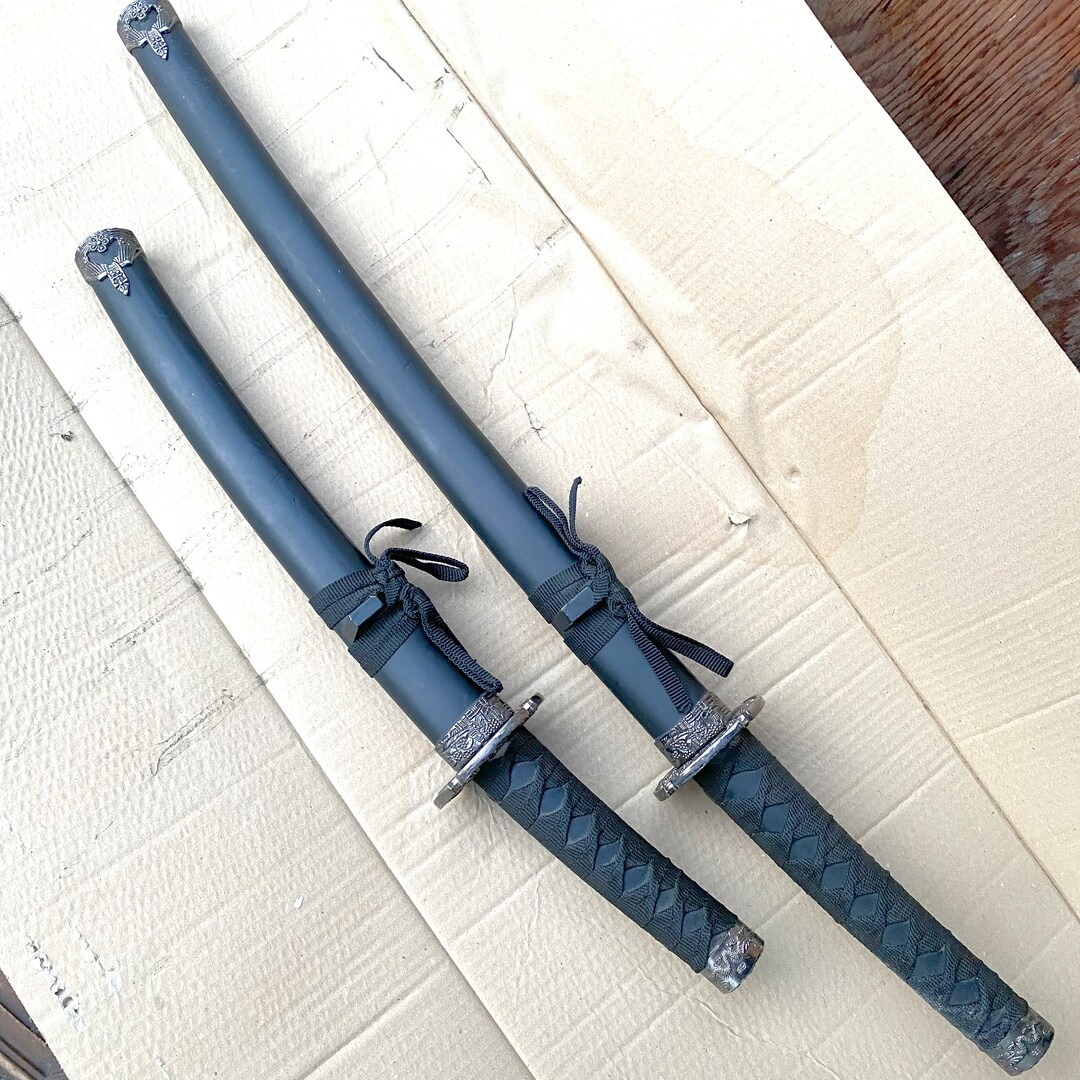 Samurai Ninja Bushido Katana Swords W/ Scabbards 21 & 30 LOT OF 2 - Etsy