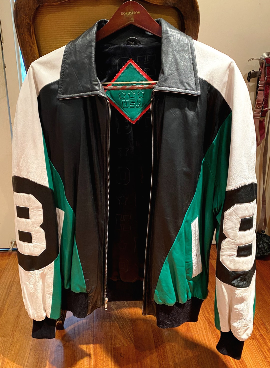 Vintage Michael Hoban HOBO 8-ball USA Leather Jacket Size Large - Etsy