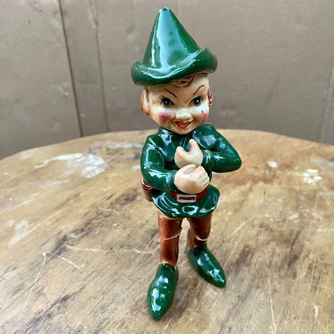 Vintage 1955 Kreiss Robin Hood Elf Ceramic Figurine - Etsy
