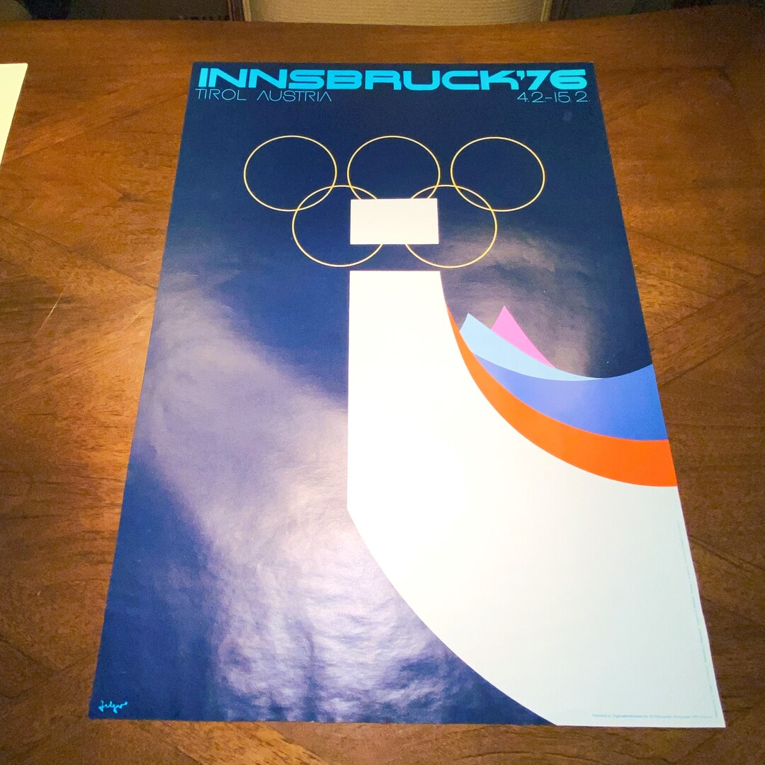Vintage Original 1976 Innsbruck Winter Olympics Poster by Arthur Zelger ...