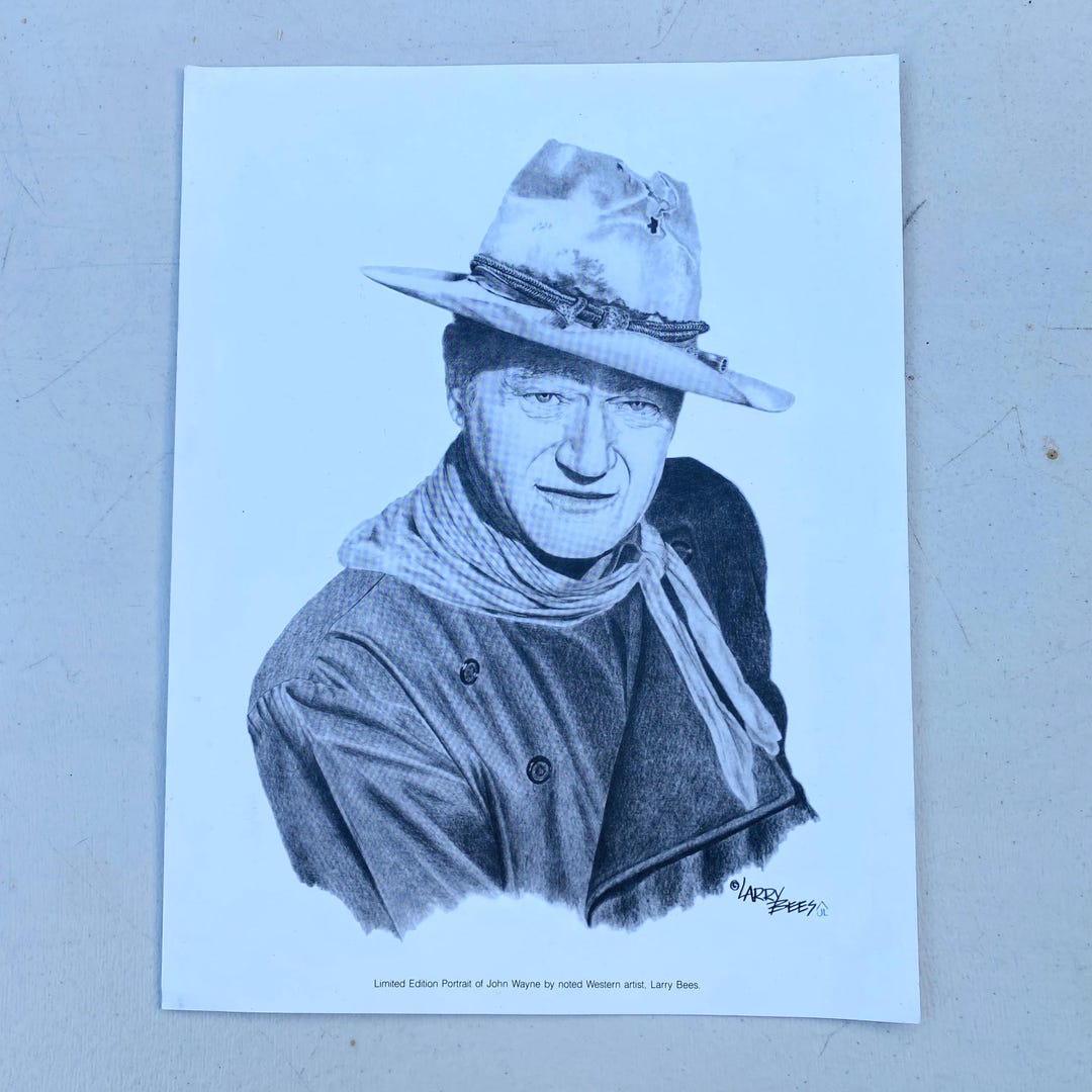 Limited Edition Portrait of John Wayne by Noted Western Artist, Larry ...