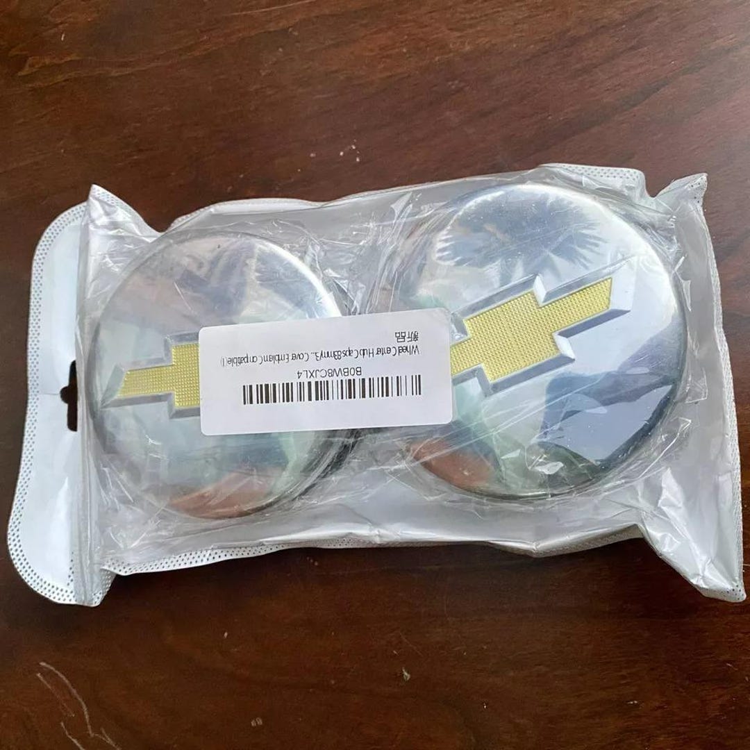 Gold/chrome Chevy Wheel Center Hub Cap Set 83mm — NEW! - Etsy