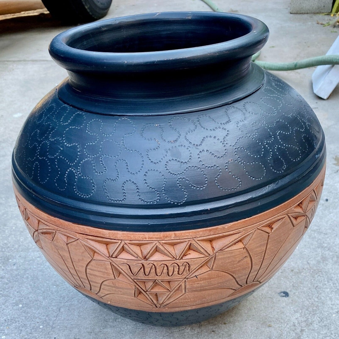 Indonesian Clay Vase 13 Tall Home Decor Pot - Etsy