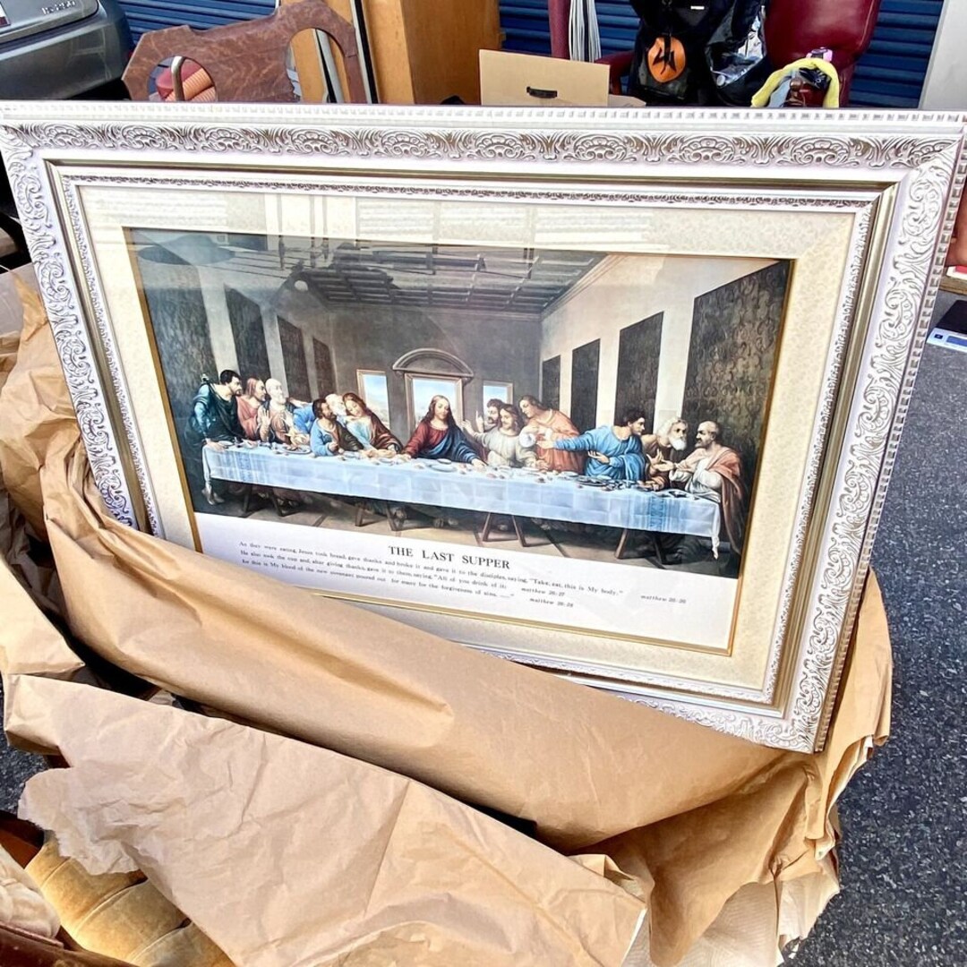 The Last Supper by Leonardo Da Vinci With Gold Color Frame Art Replica ...