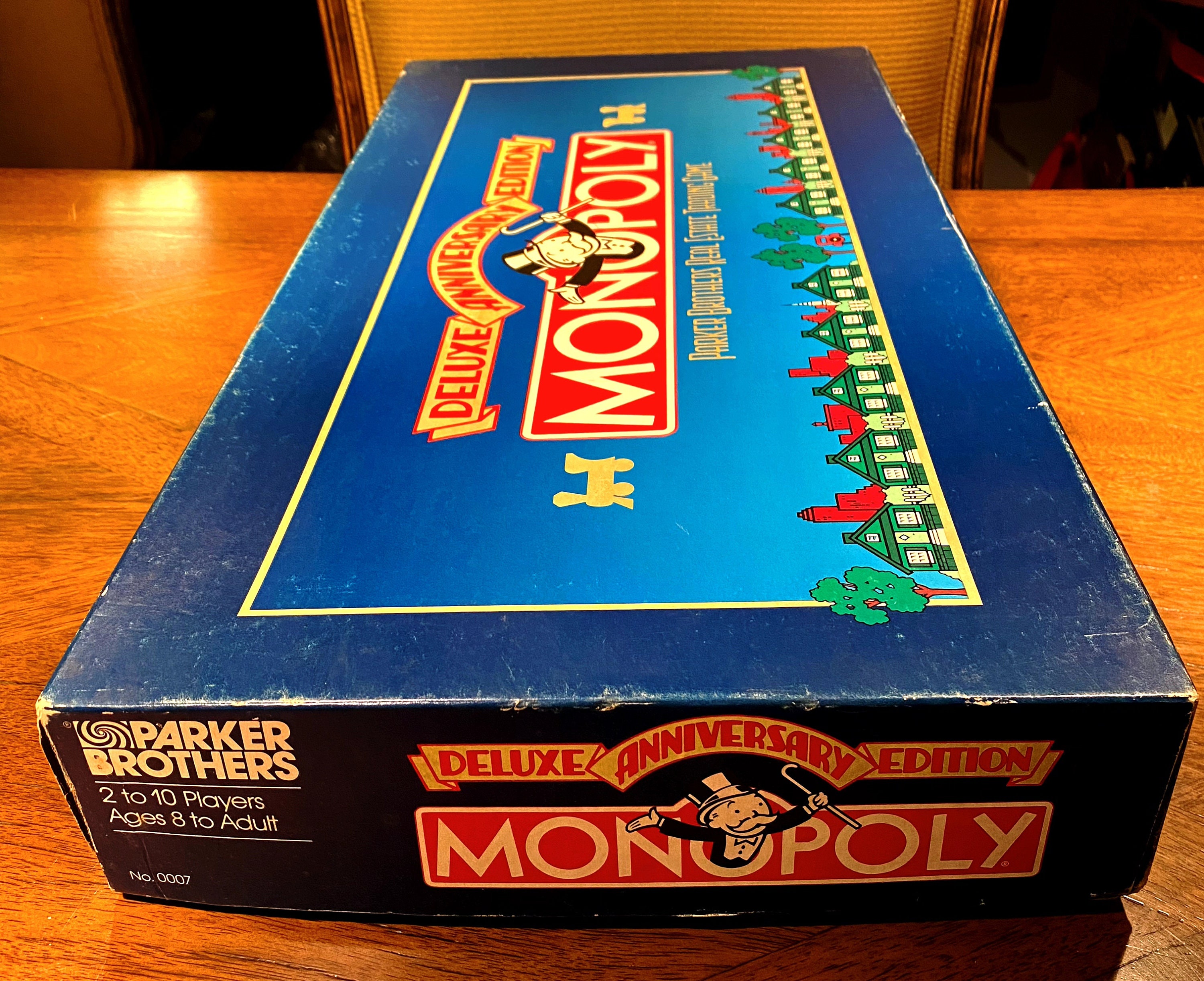 Vtg Parker Bros. Monopoly Deluxe Board Game Anniversary Edition #0007 ...