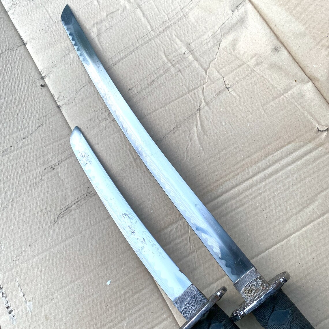 Samurai Ninja Bushido Katana Swords W/ Scabbards 21 & 30 LOT OF 2 - Etsy