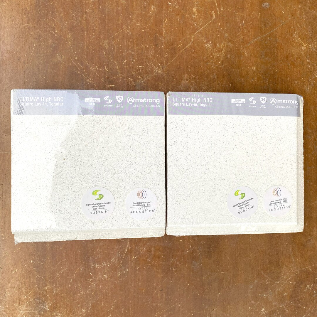 Armstrong Ultima High NRC 2 & Calla 1 Square Lay-in and Tegular Ceiling ...
