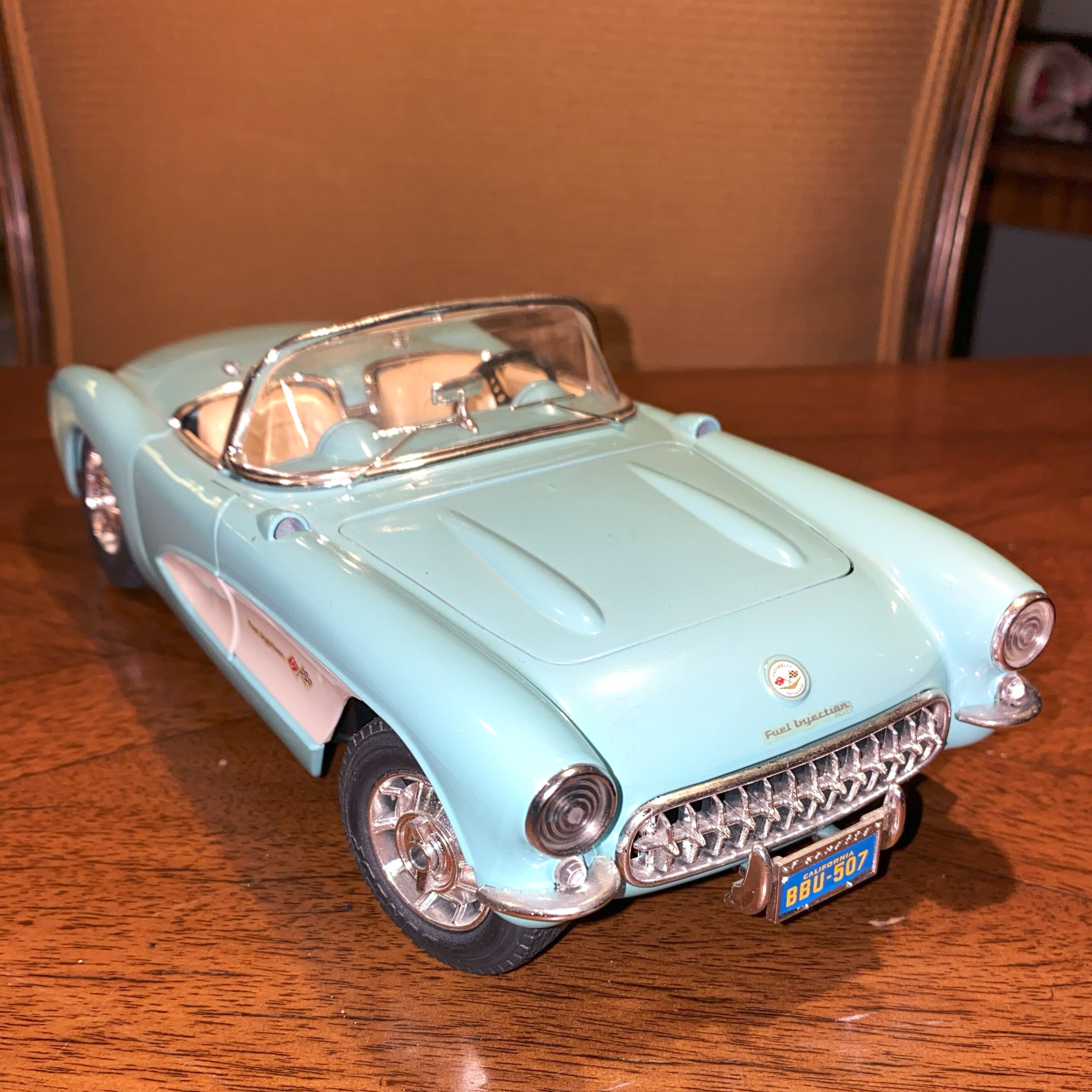Bburago Chevrolet Corvette 1957 Baby Blue Model Car 1/18 Scale - Etsy
