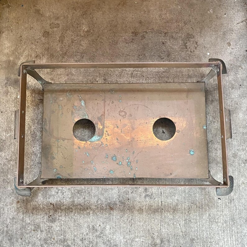 Vintage Rare Waldow N.Y. Hammered Copper Brass Chafing Warmer—frame ...