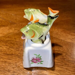 Vtg ‘50s Nodder Lafayette Fish Salt & Pepper Shakers Porcelain ...
