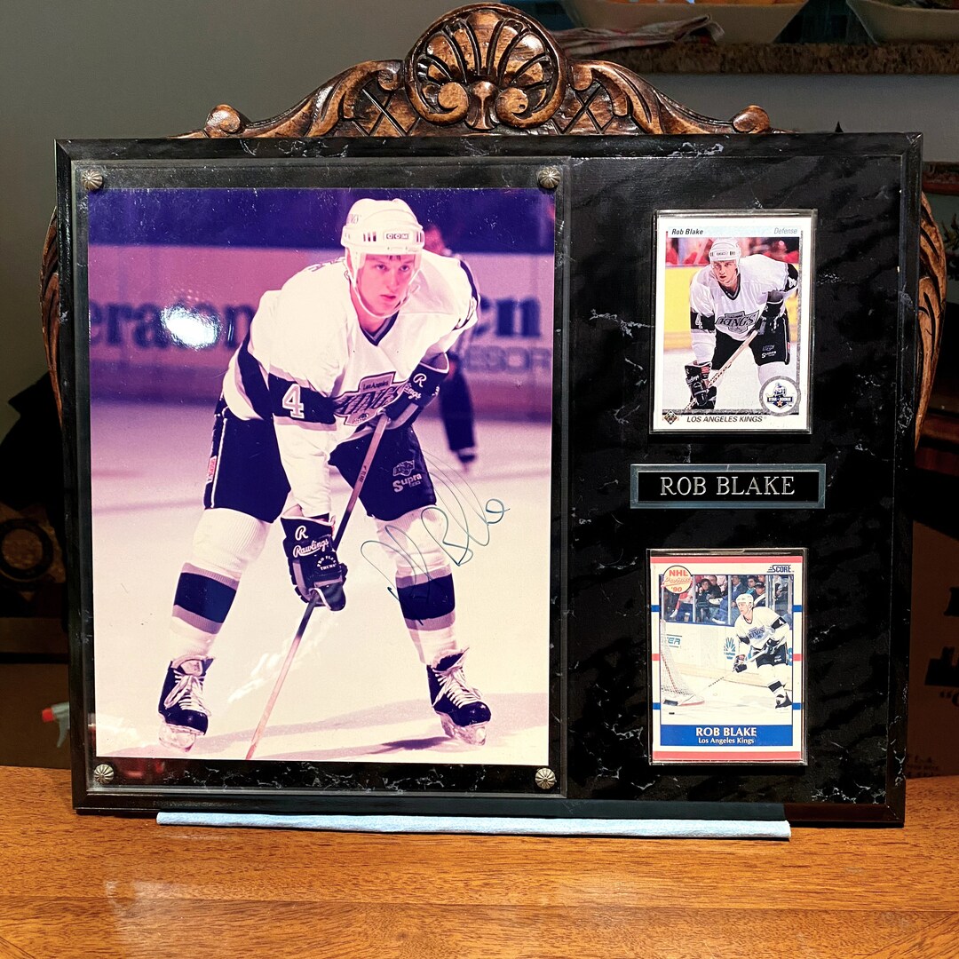 Vintage NHL Rob Blake LA Kings Framed Signed Photo and Rookie Cards - Etsy