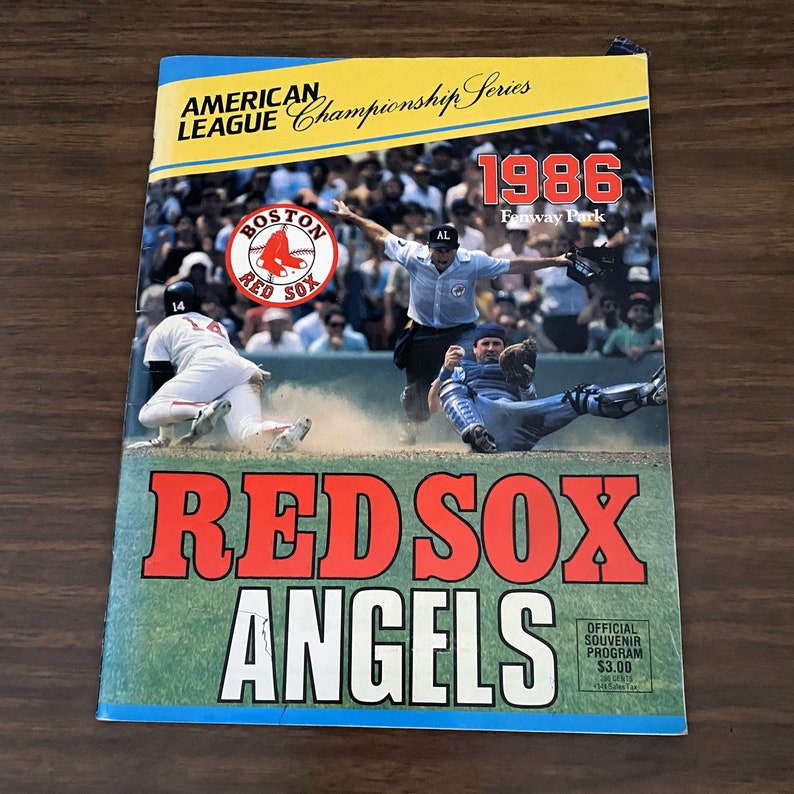 Vtg 1986 MLB ALC Series Redsox Vs Angels Official Souvenir Program - Etsy