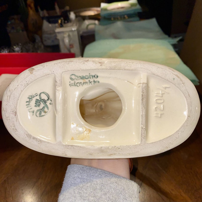 Vintage Erphila Czechoslovakia 11” Tall Ceramic Dancing Figurine Art ...