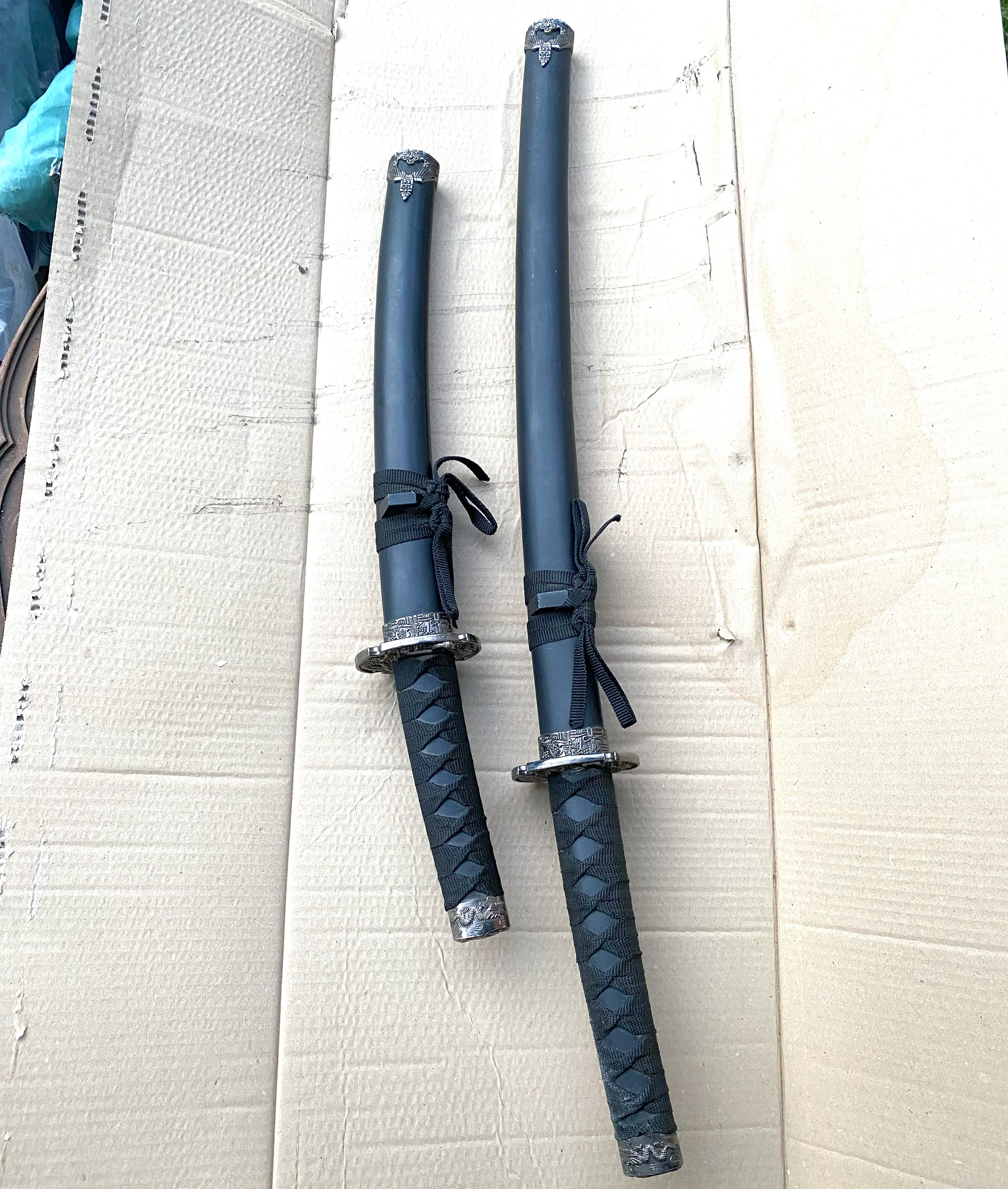 Samurai Ninja Bushido Katana Swords W/ Scabbards 21 & 30 LOT OF 2 - Etsy