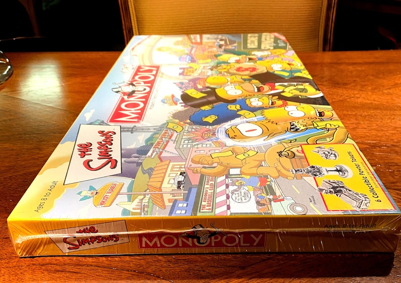 Vtg the Simpsons Monopoly Board Game With 6 Collectible Pewter Tokens ...