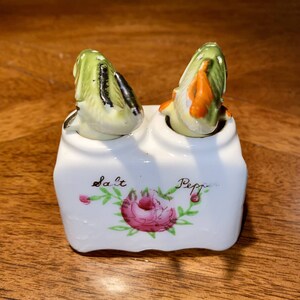 Vtg 50s Nodder Lafayette Fish Salt & Pepper Shakers Porcelain ...