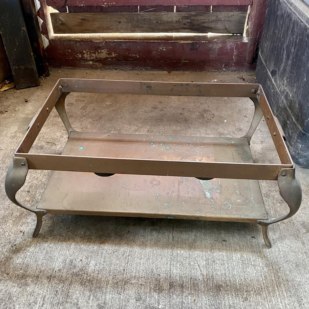 Vintage Rare Waldow N.Y. Hammered Copper Brass Chafing Warmer—frame ...
