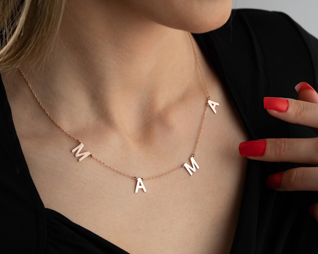 Personalized Letter Necklace, Handmade Initial Name Necklace, Gift for ...
