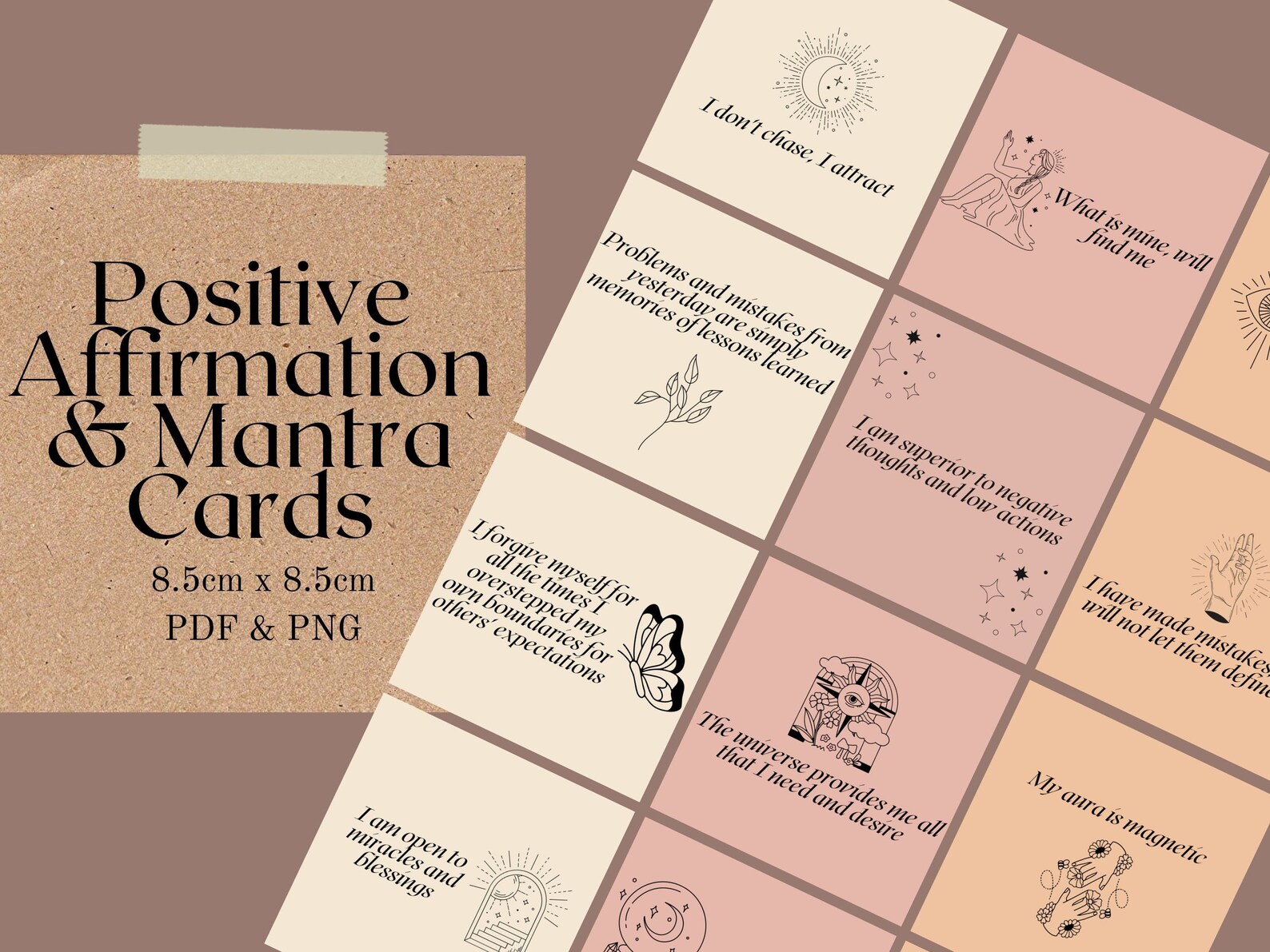 Positive Affirmation and Mantra Cards, Affirmation Deck, Encouragement ...