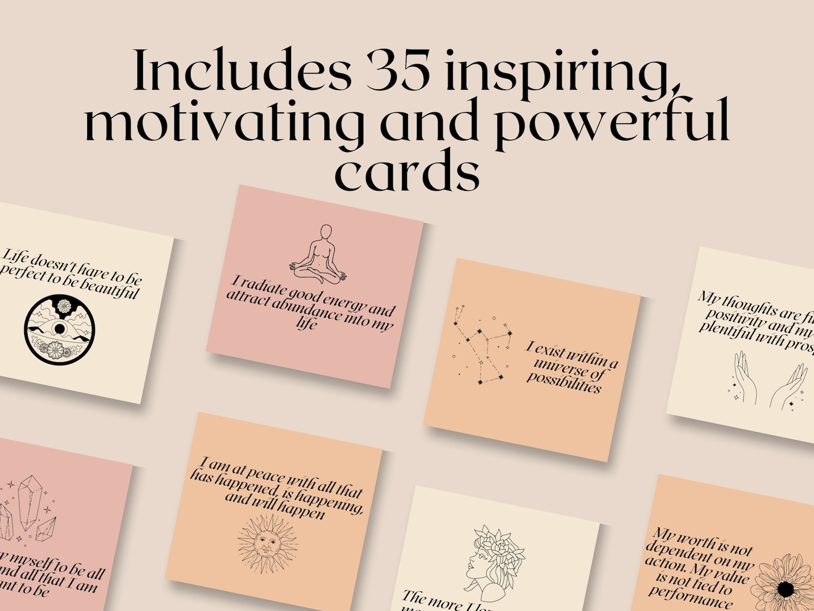 Positive Affirmation and Mantra Cards, Affirmation Deck, Encouragement ...