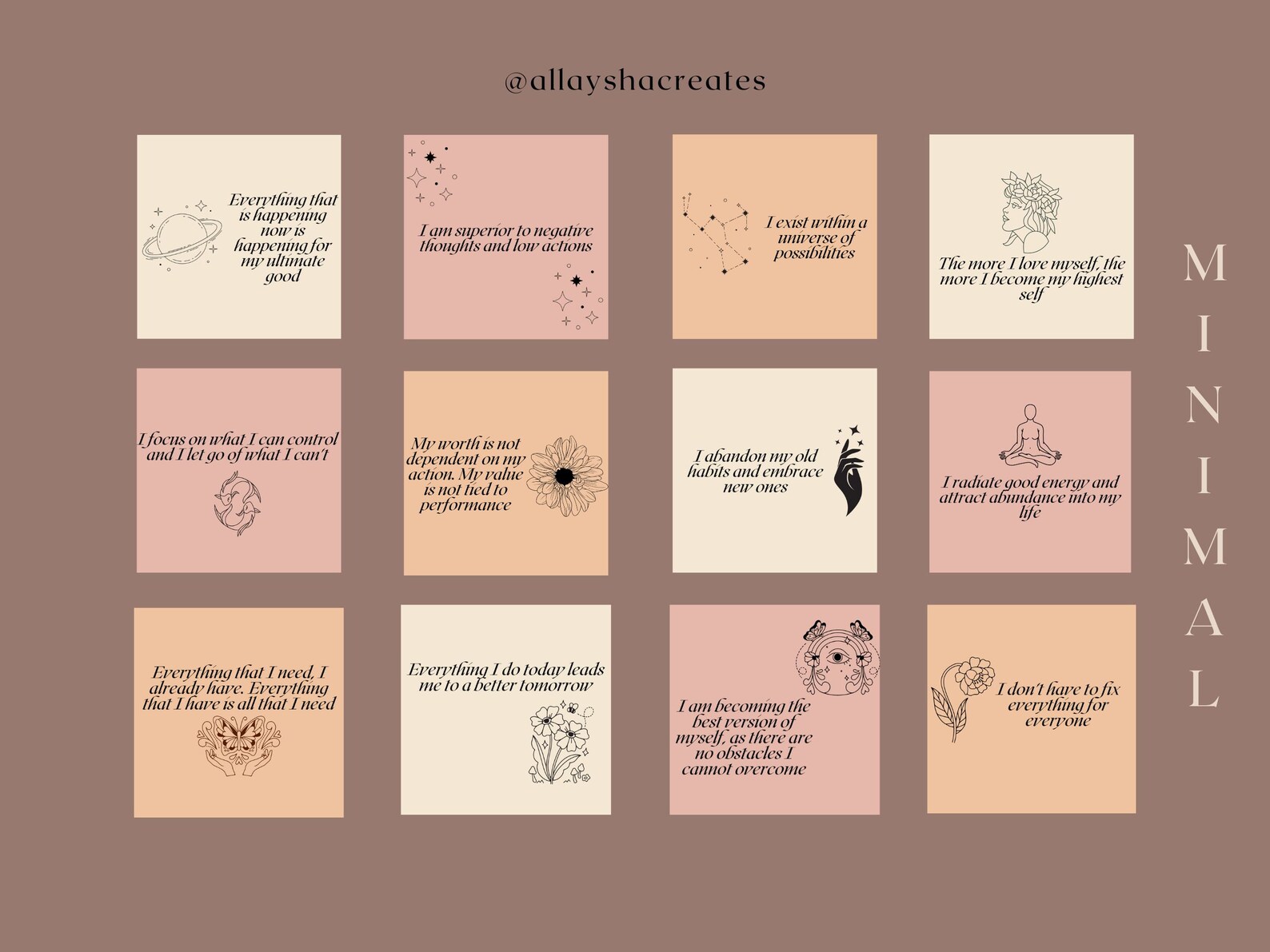 Positive Affirmation and Mantra Cards, Affirmation Deck, Encouragement ...