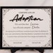 Adoption Quote; Adoption Day Gift; Gotcha Day Gift for Family; Adoption ...