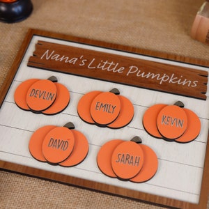 Personalized Family Pumpkin Patch Sign, Custom Grandparents Gifts From ...