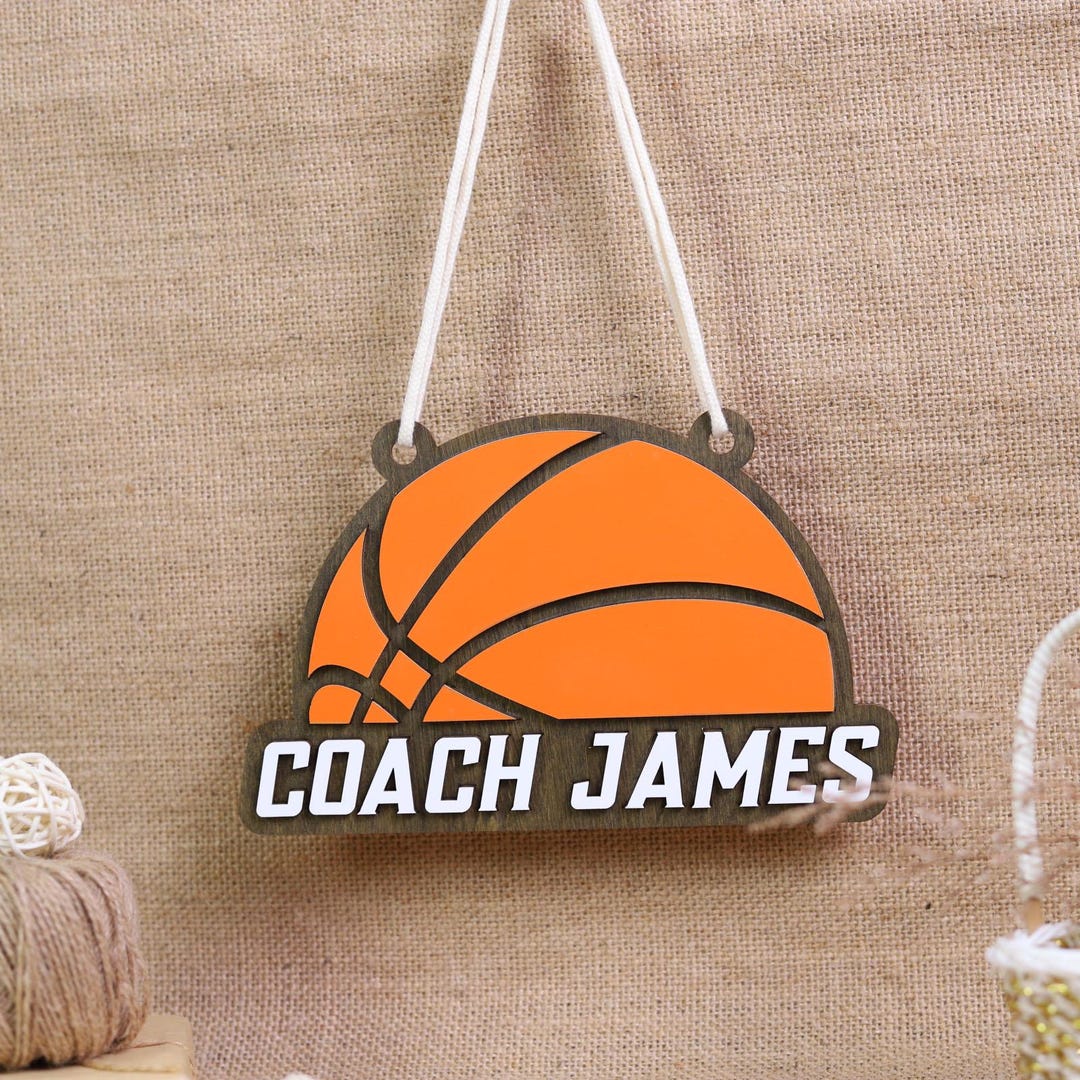 Custom Basketball Coach Door Name Sign, Sport Welcome Sign, Basketball ...