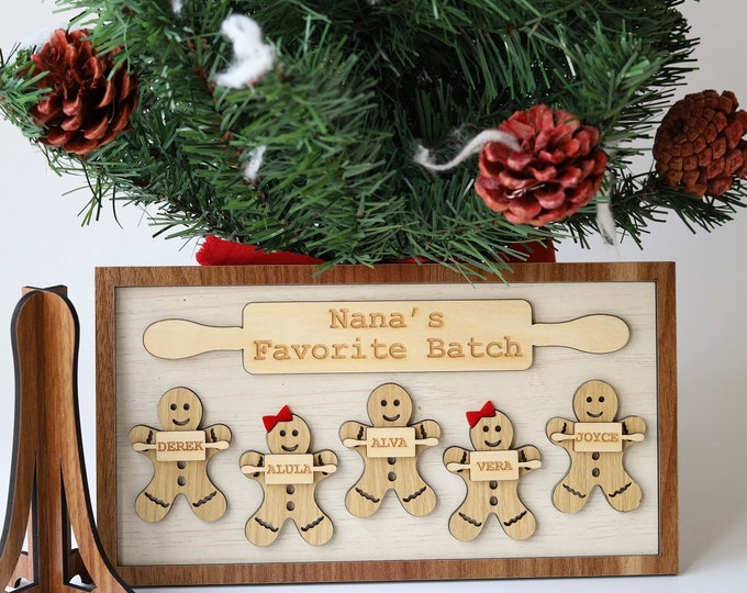 Nana's Favorite Batch Christmas Wooden Sign, Custom Christmas Baking ...