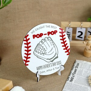 Baseball Fathers Day Handprint Sign, We Caught the Best Grandpa ...