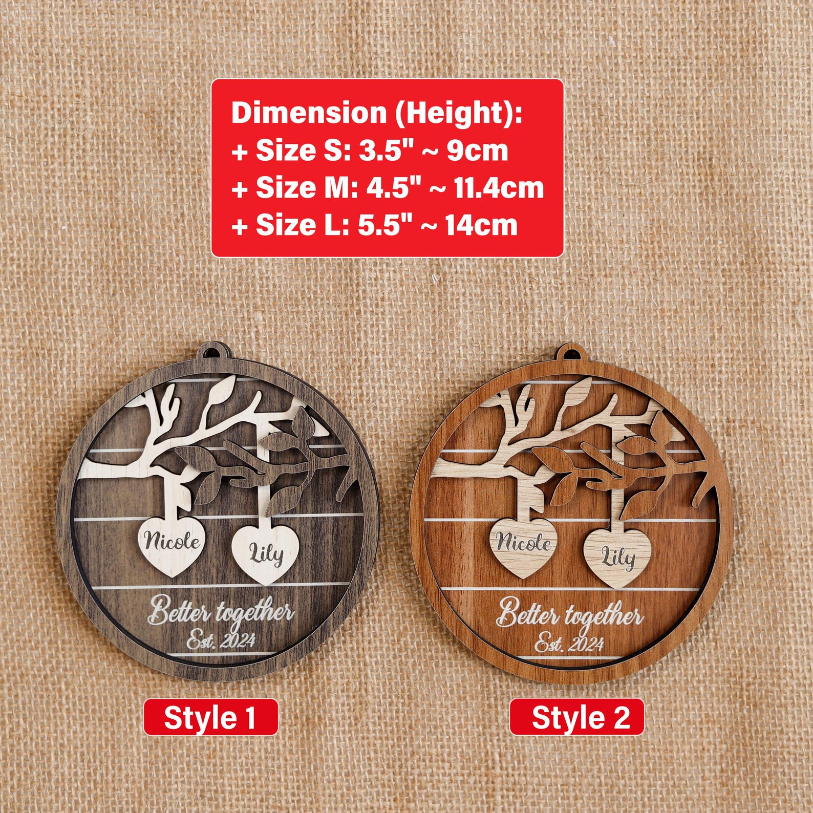 Better Together Personalized Couple Ornament, First Christmas Together ...