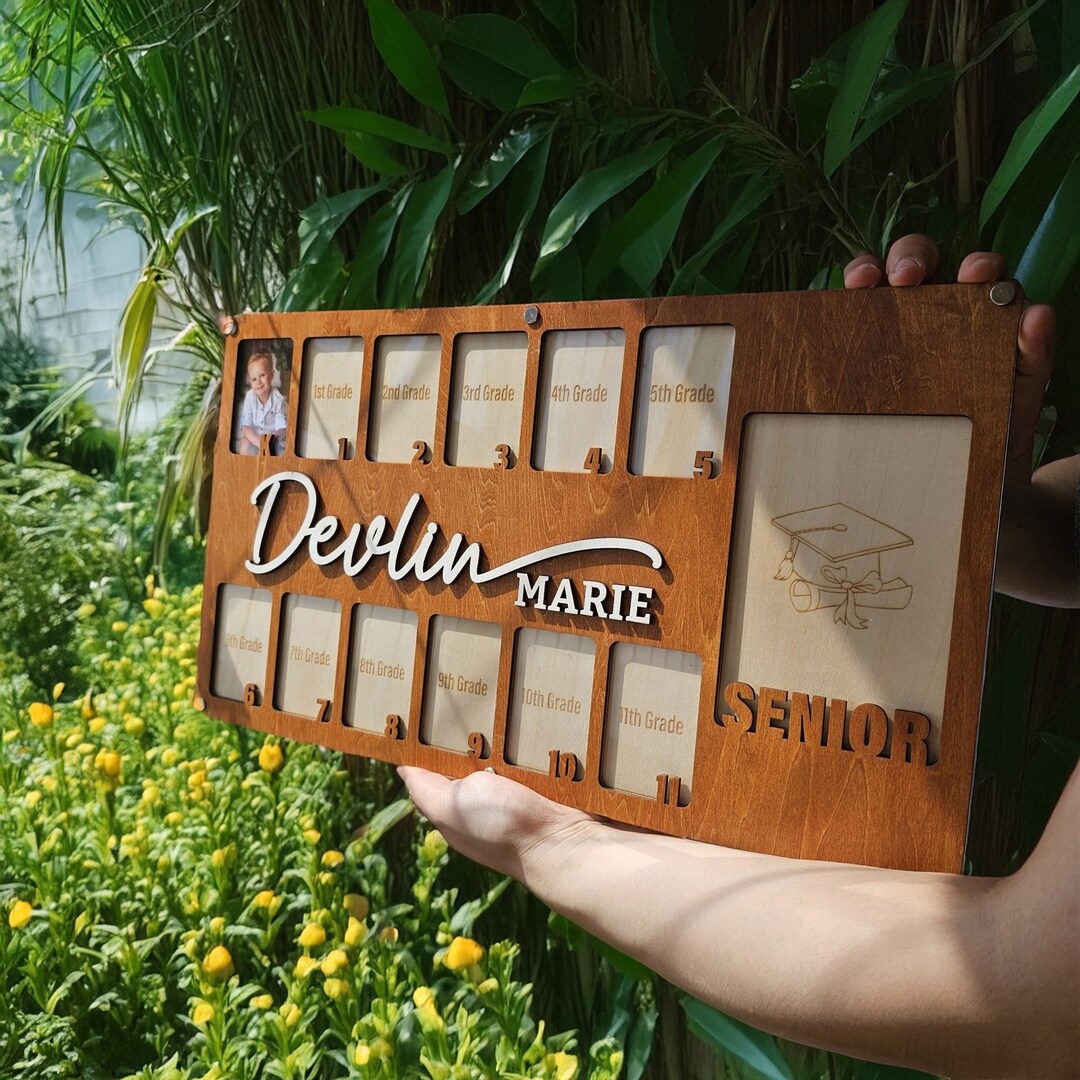 School Years Senior Photo Frame, School Picture Keepsake, 13 Photo ...