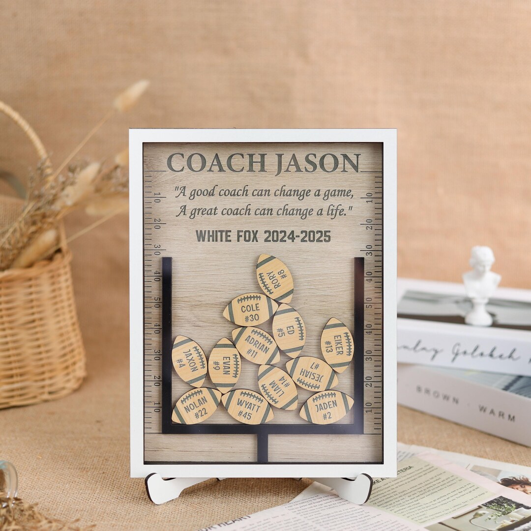 Personalized Football Shaker With Goal Post, Thank You Coach Gift From ...