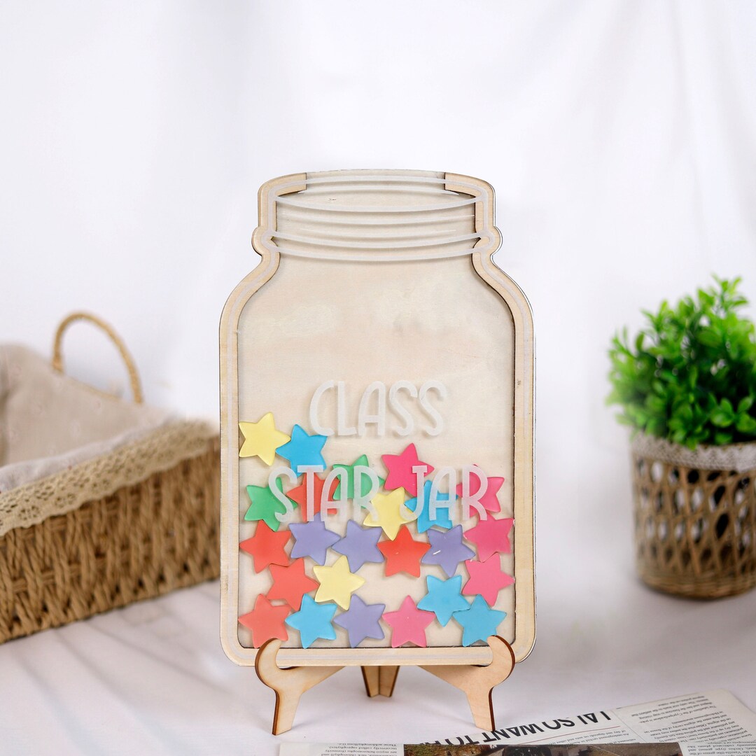 Reward Jar With Custom Tokens, Back to School Gift, Magnetic Star ...