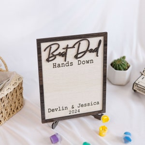 Best Dad Handprint Gift From Kids, Fathers Day Handprint Sign ...