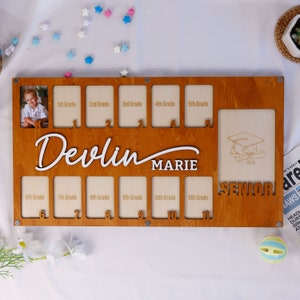 School Years Senior Photo Frame, School Picture Keepsake, 13 Photo ...