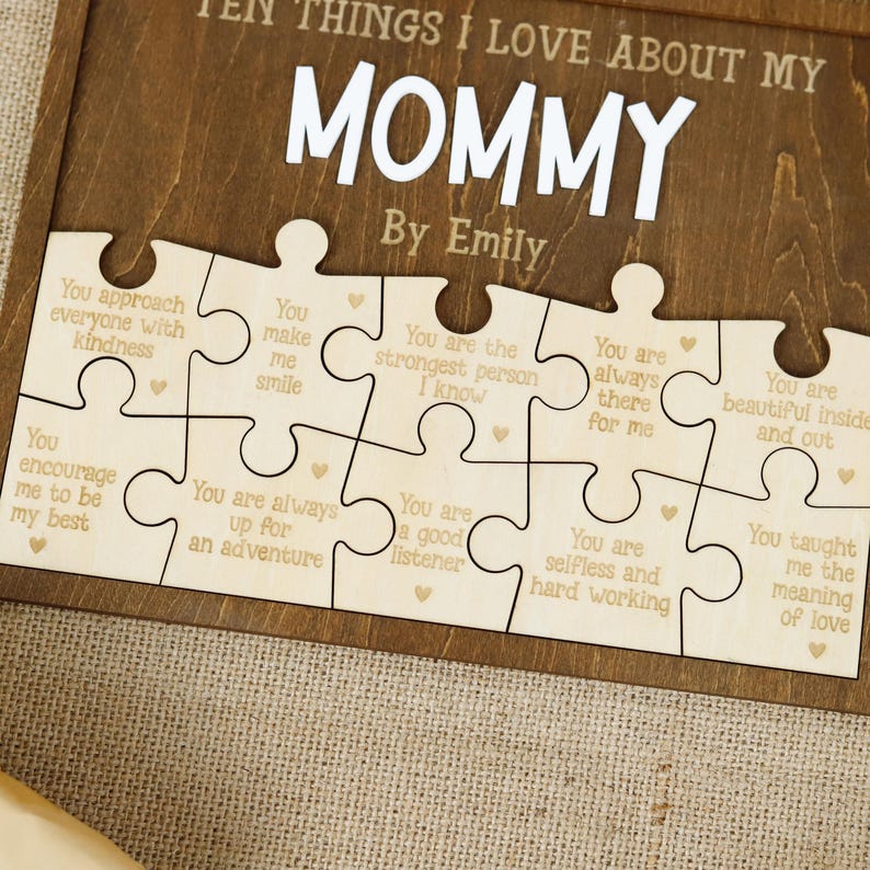DIY Puzzle Activity for Mother's Day 2025, Custom Reasons Why I Love ...