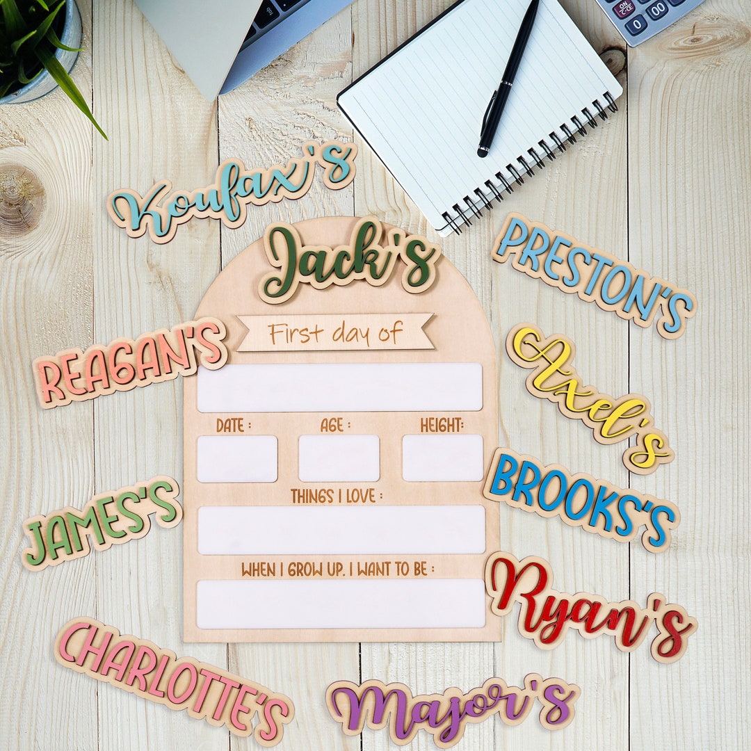 Back to School Picture Props, Personalized Back to School Sign, First ...